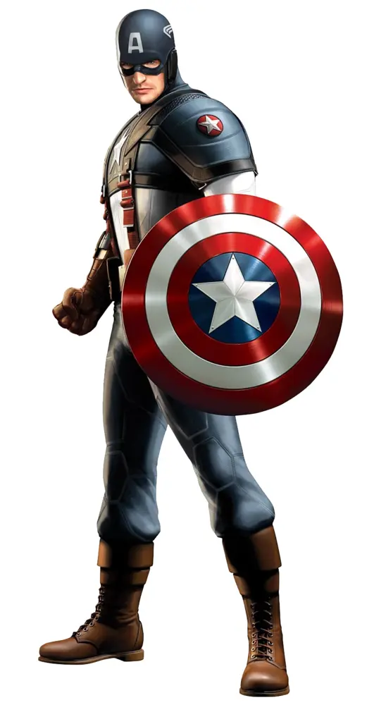 Captain America Standing with Shield