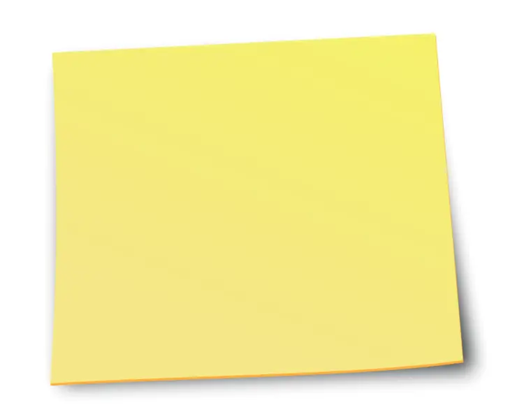 Plain Yellow Sticky Note
