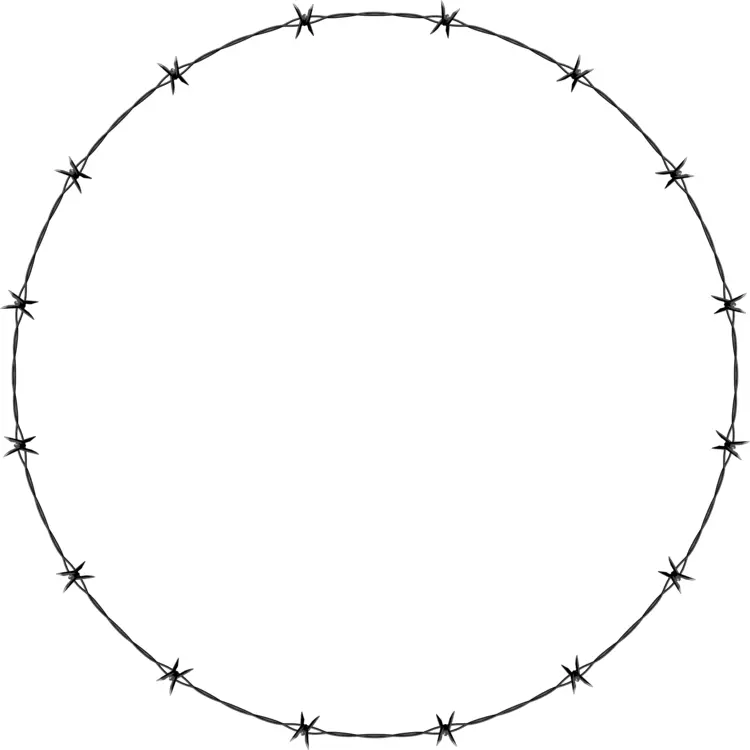 Barbed Wire Circle for Security