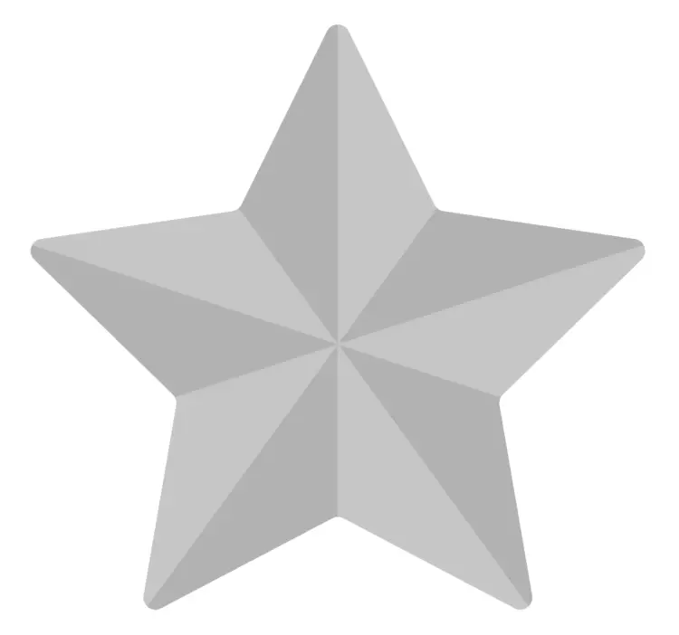 3D Grey Star Icon