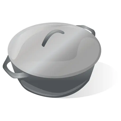 Gray Cooking Pot with Lid