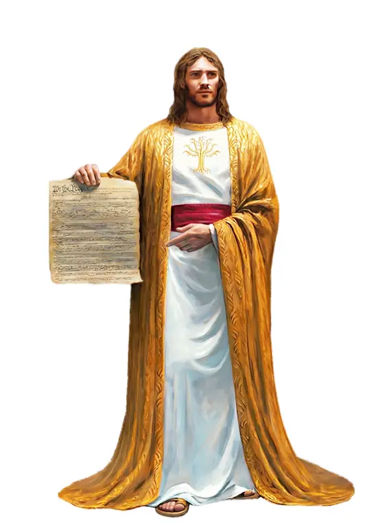 Man in Golden Robe Holding Scroll