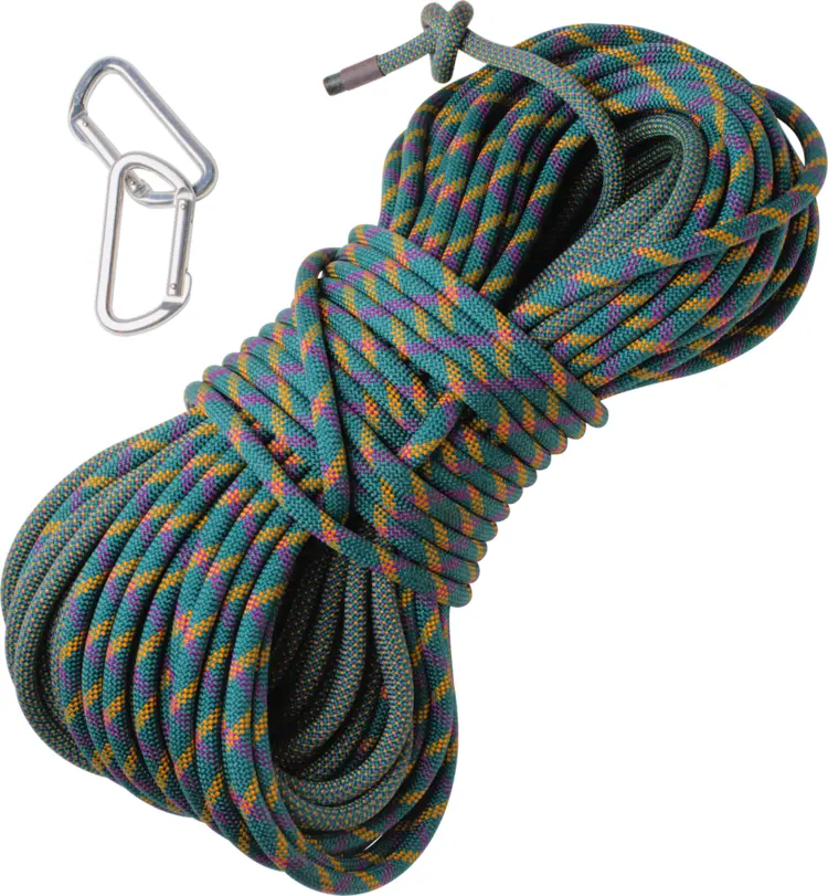 Colorful Climbing Rope with Carabiners