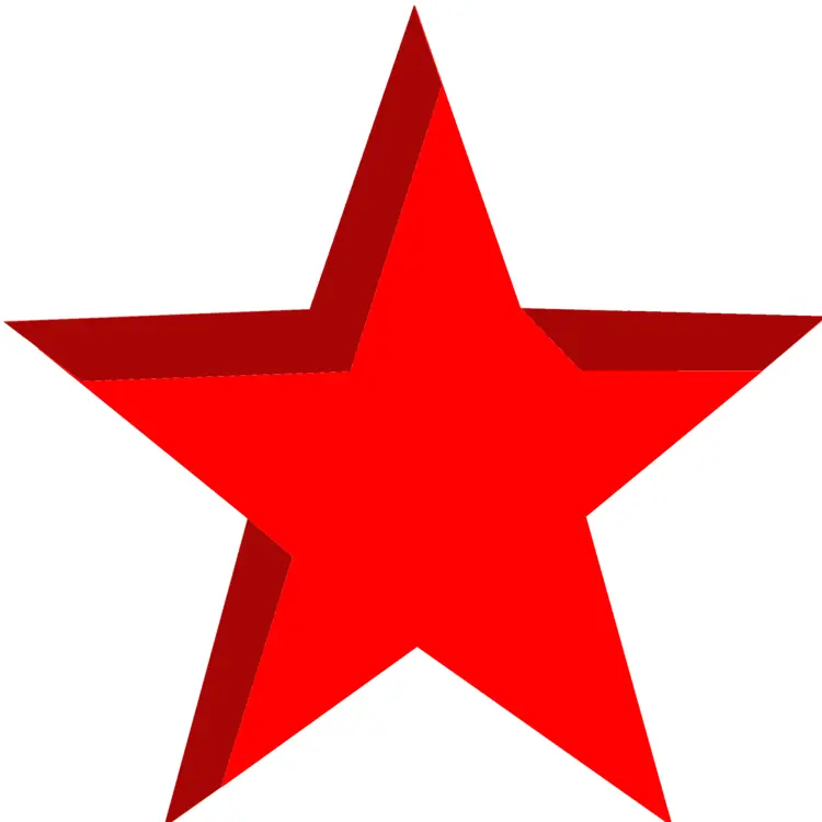 3D Red Star Symbol