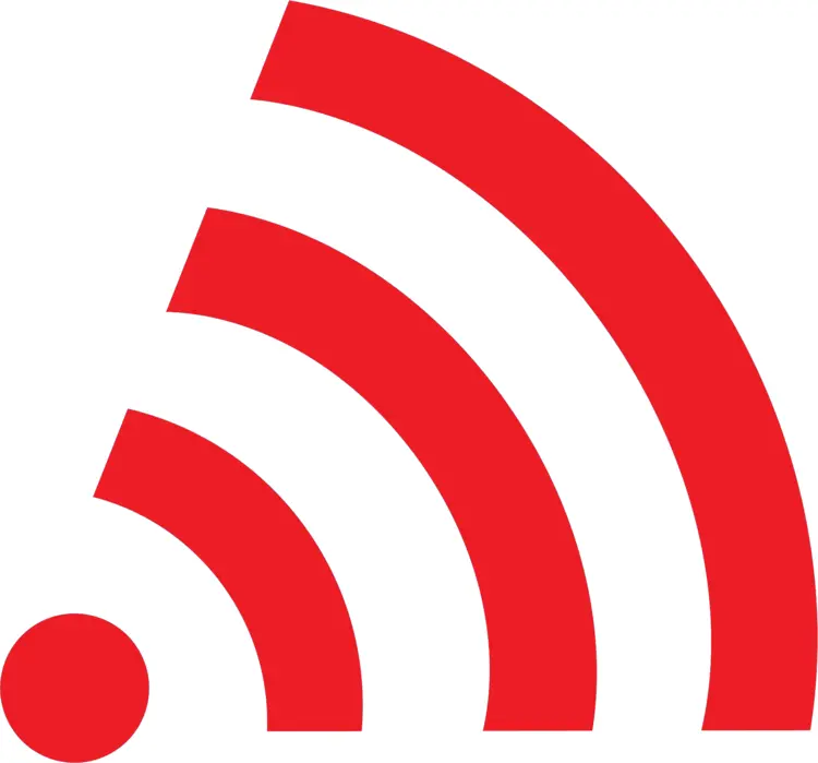 Red WiFi Symbol for Connectivity