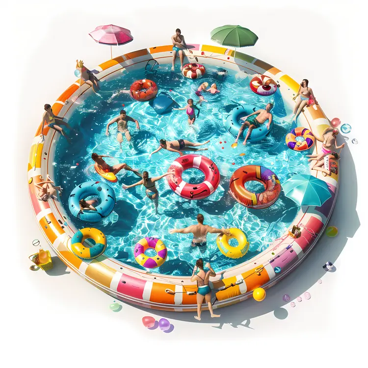 Fun Inflatable Pool Party