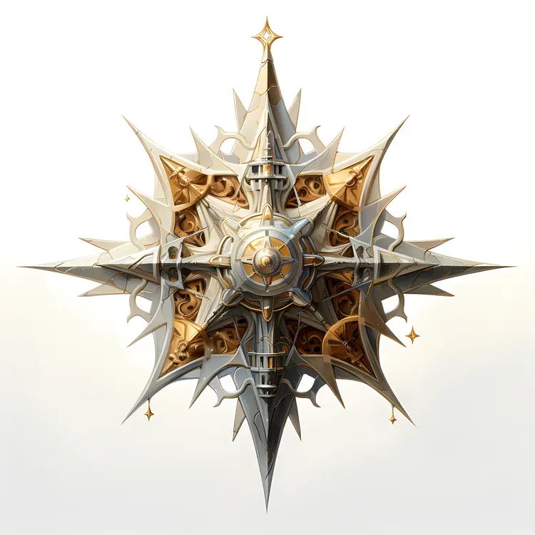 Intricate Metallic Star Design