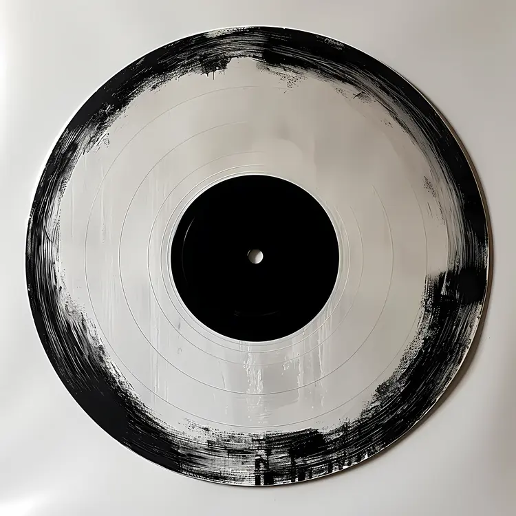 Abstract Art on Vinyl Record