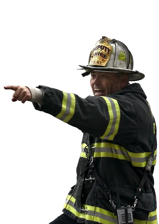 Firefighter Pointing