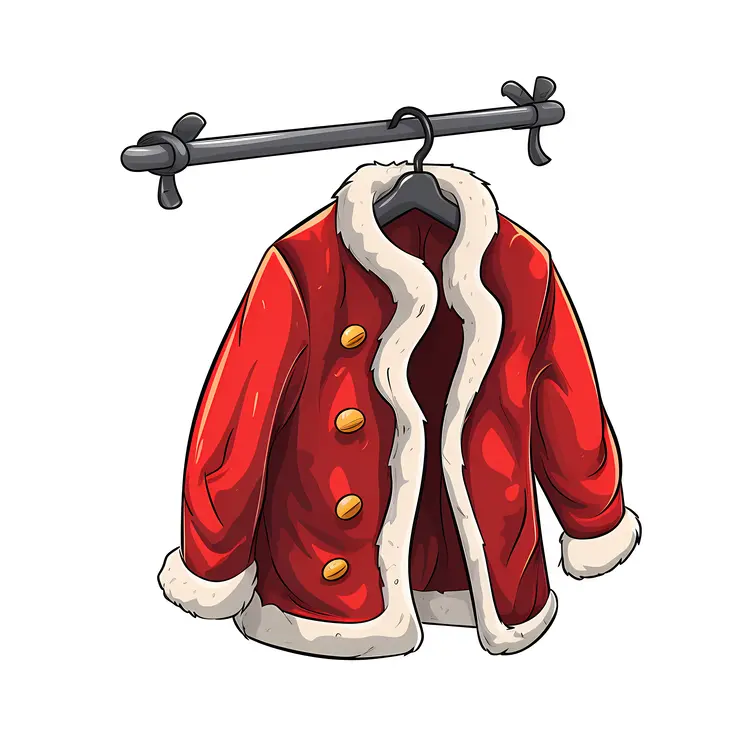 Santa Jacket with Gold Buttons