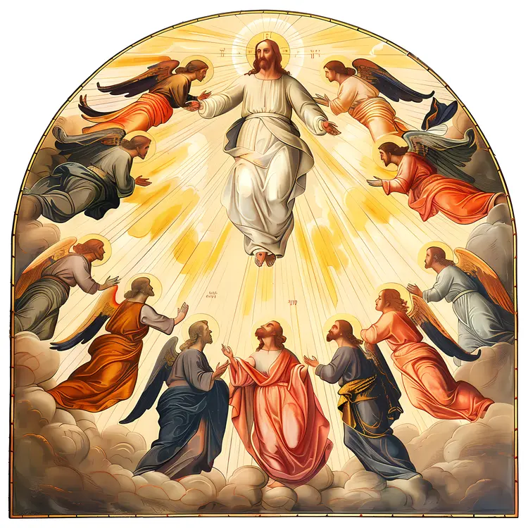 Heavenly Ascension with Angels