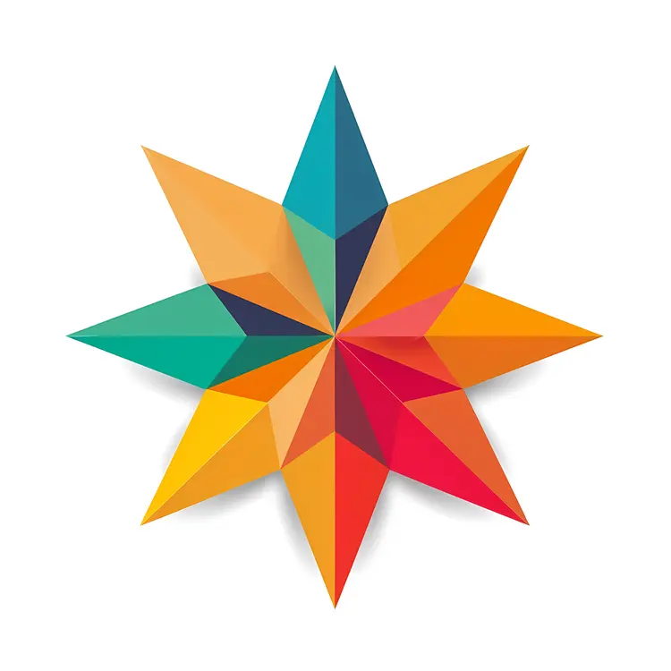 Colorful Geometric Star