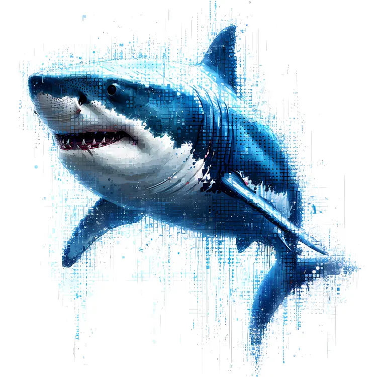 Blue Shark Digital Art