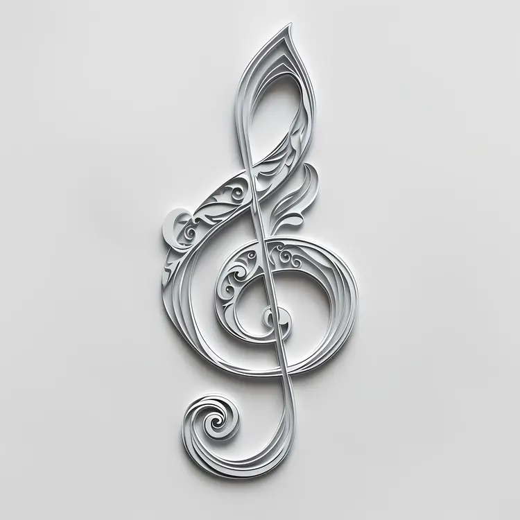 Elegant Decorative Treble Clef