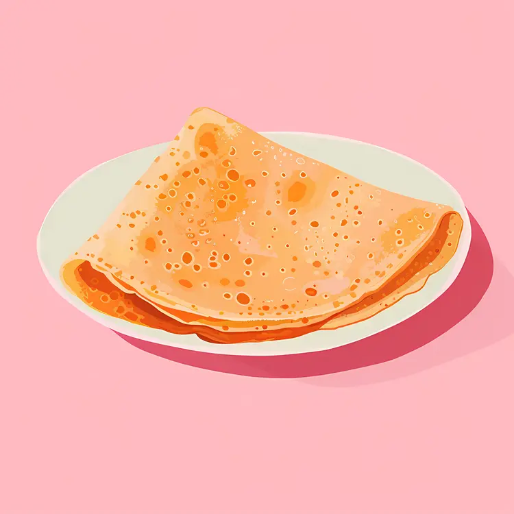 Plain Crepe on Plate