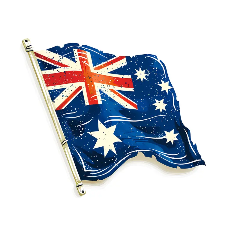 Waving Australian Flag