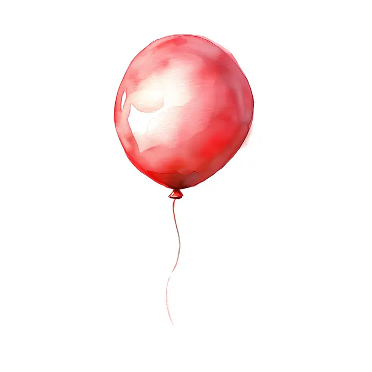 Pink Balloon with String