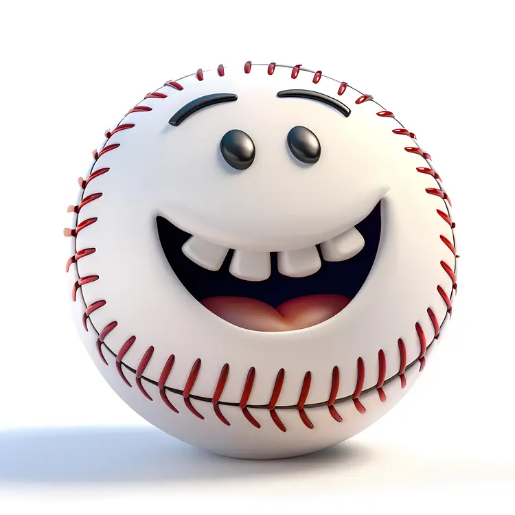 Happy Cartoon Baseball