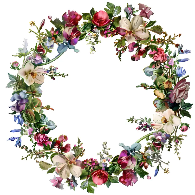 Colorful Floral Wreath