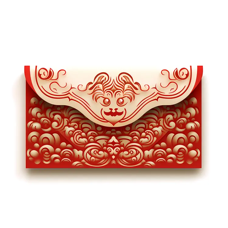 Red envelope with intricate design