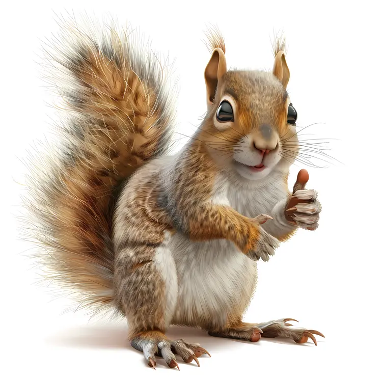 Cheerful Squirrel Giving Thumbs Up