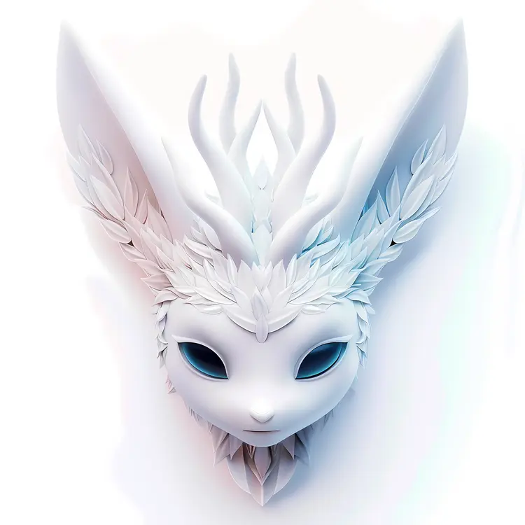 White Fantasy Creature Art