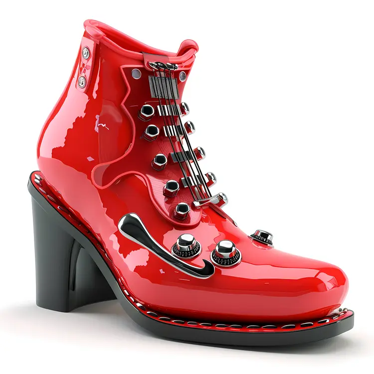 Red Guitar Boot