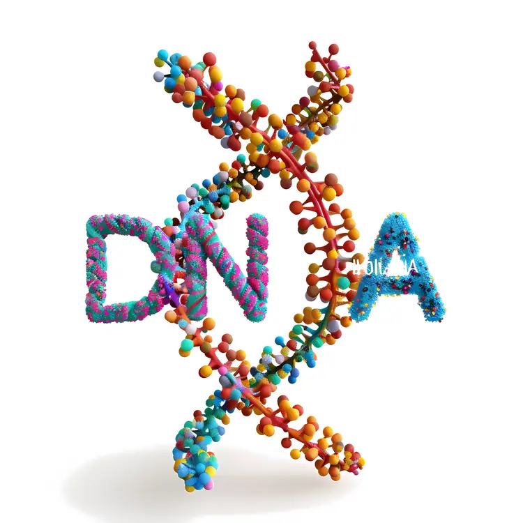 Colorful DNA Structure