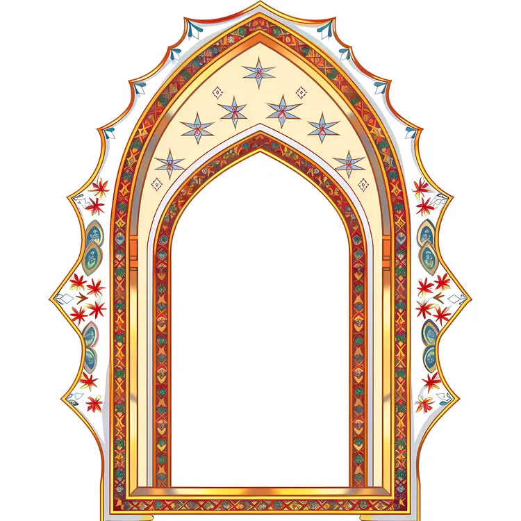 Colorful Decorative Arch with Patterns