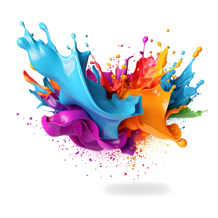 Dynamic Colorful Paint Splash