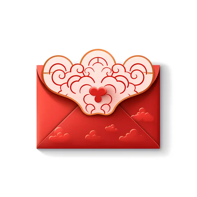 Traditional Red Envelope with Cloud Design