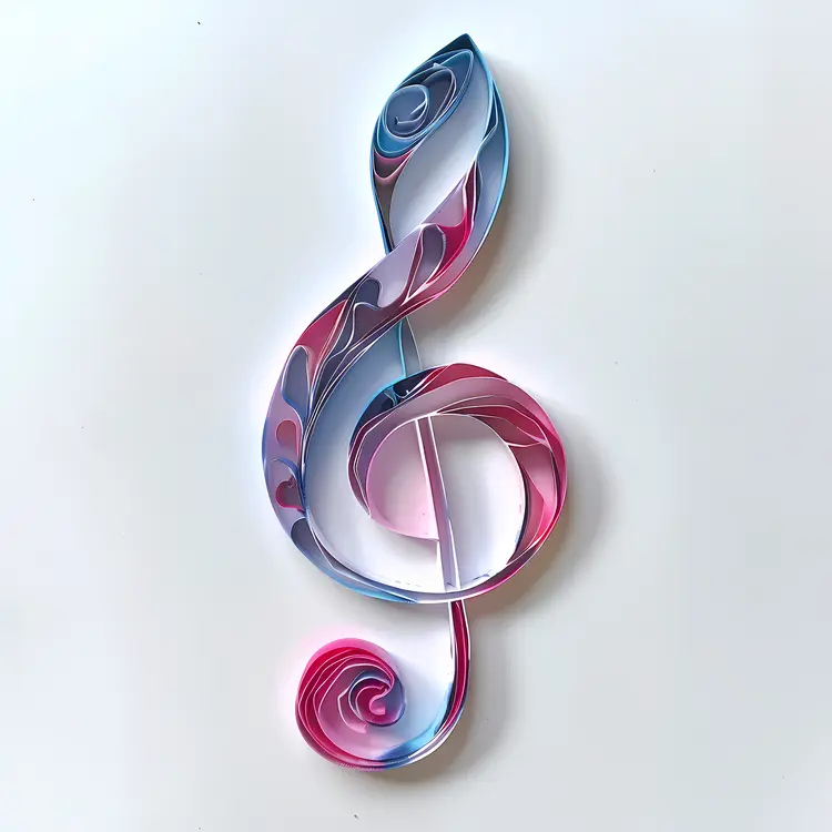 Artistic Colorful Treble Clef