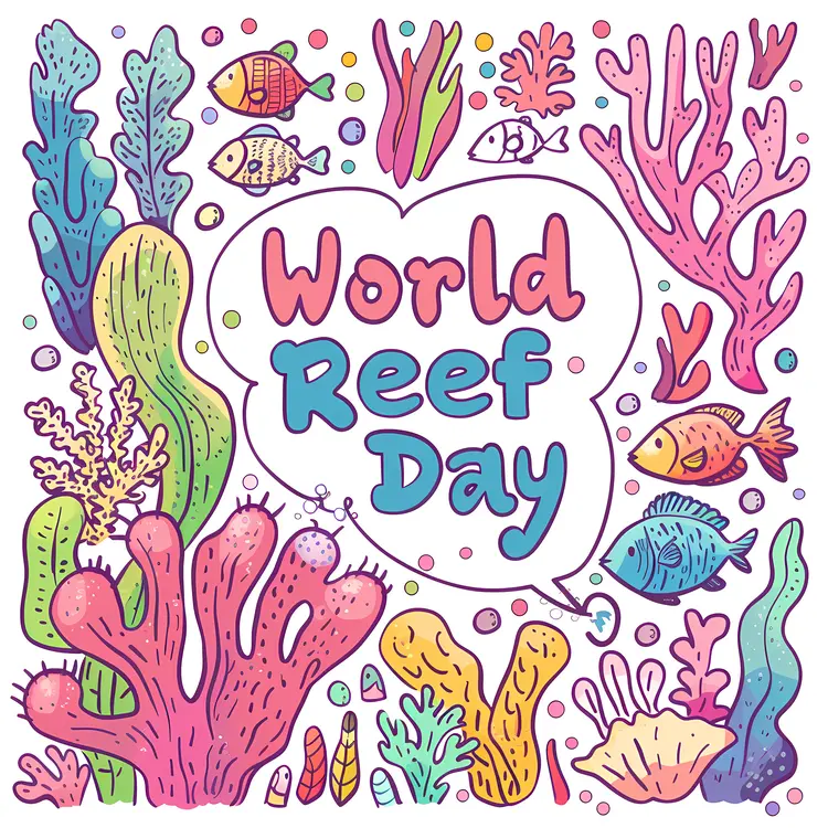 Colorful Coral and Fish for World Reef Day