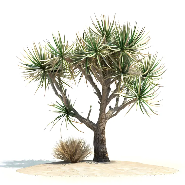 Desert Tree with Sparse Leaves