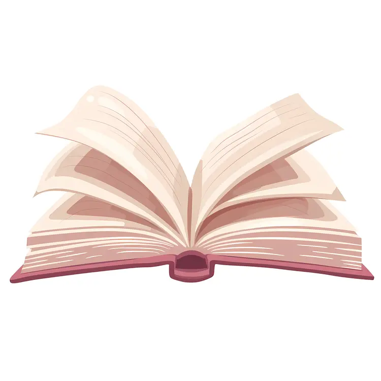 Open Book with Beige Pages
