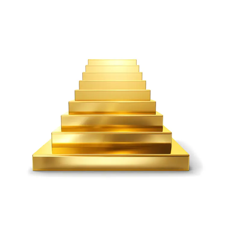 Golden Stairs Leading Upwards