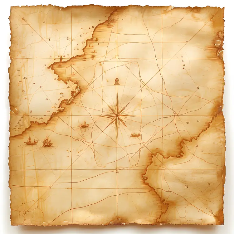 Brown Nautical Map
