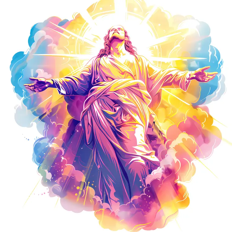 Jesus in Colorful Light