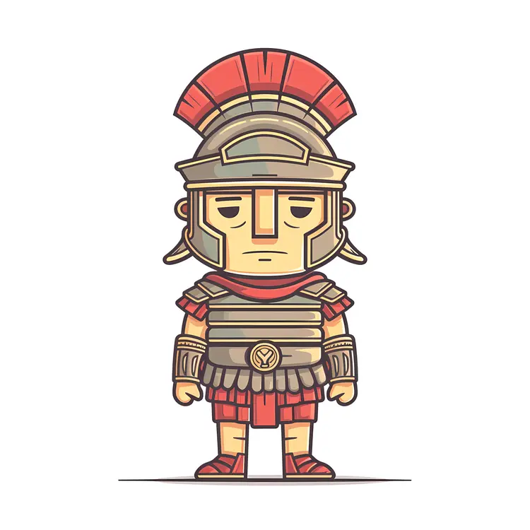 Cute Roman Soldier Cartoon