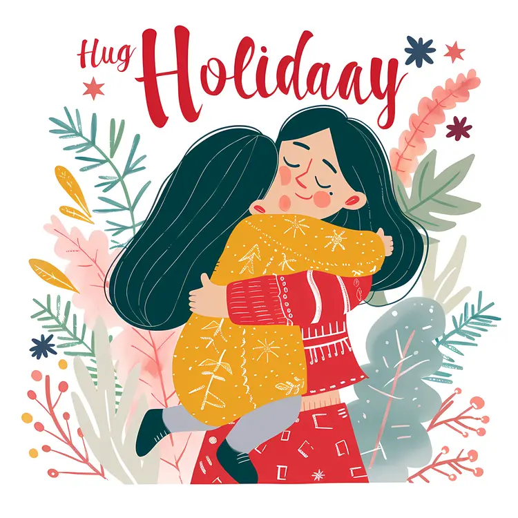 Friends Hugging for Hug Holiday