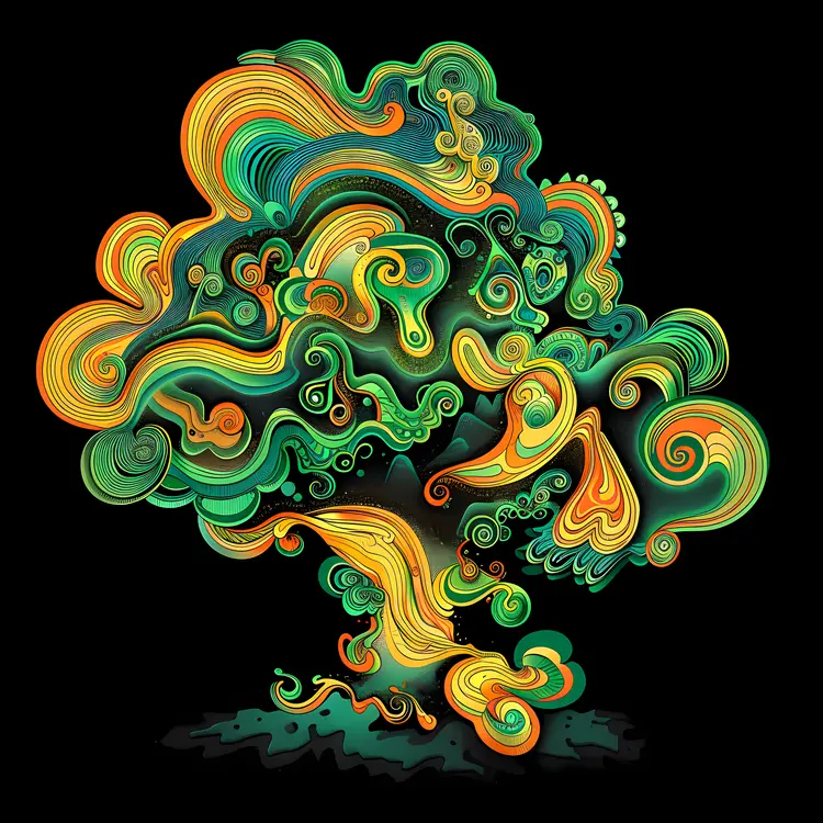 Colorful Abstract Tree Illustration
