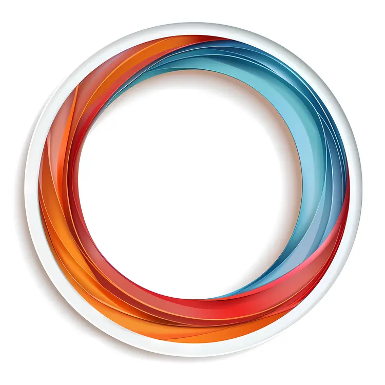 Colorful Circle with Gradient Waves