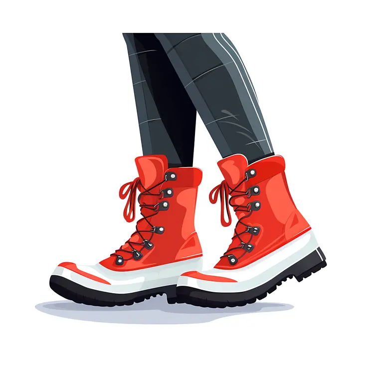 Red Winter Boots for Cold Weather