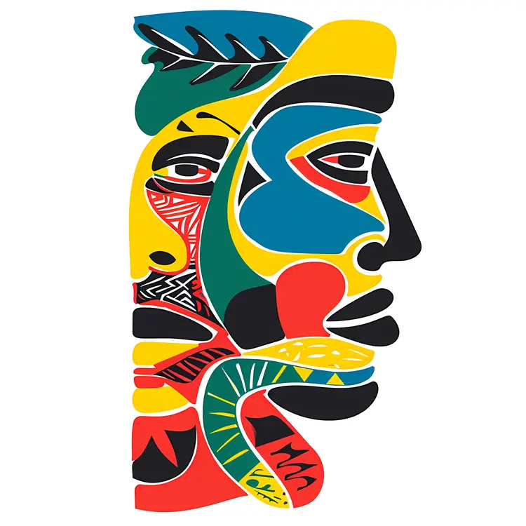 Colorful Abstract Faces