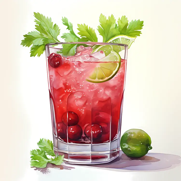Refreshing Cranberry Lime Drink