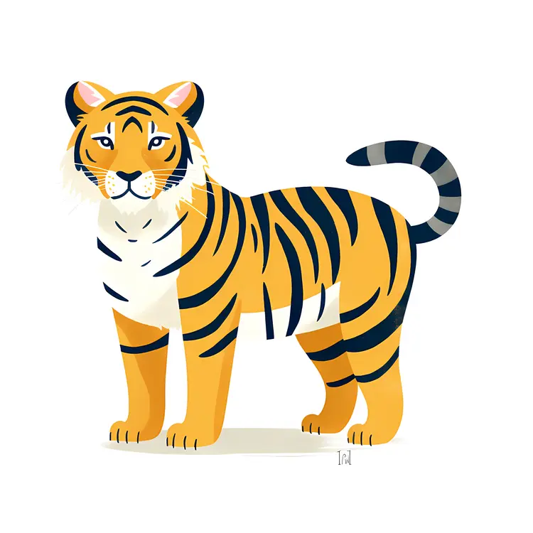 Striped Tiger Illustration