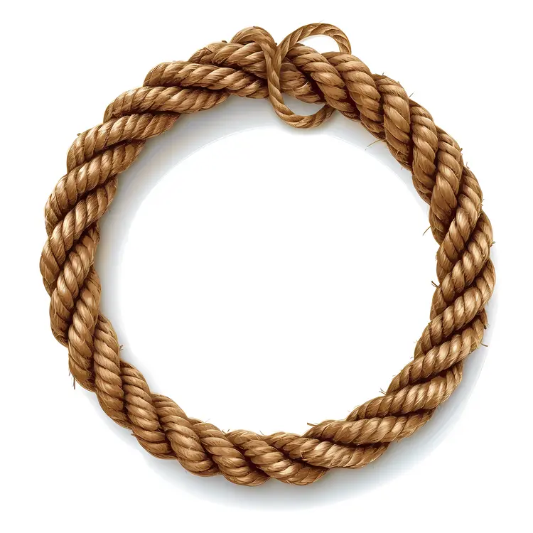 Twisted Rope Circle with Knot