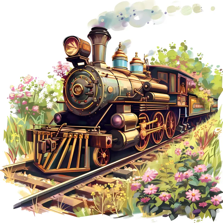 Vintage Steam Train on a Scenic Railway