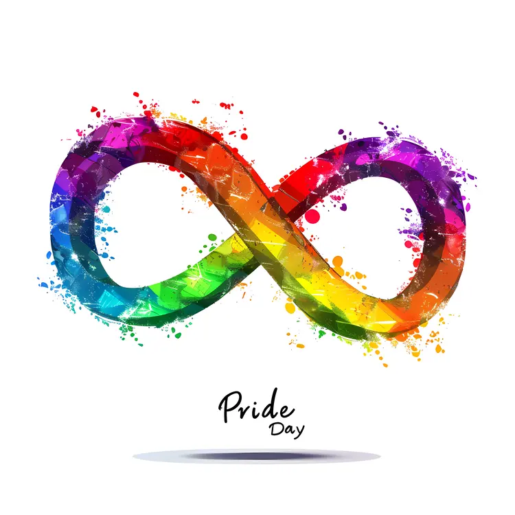 Pride Day Rainbow Infinity Symbol