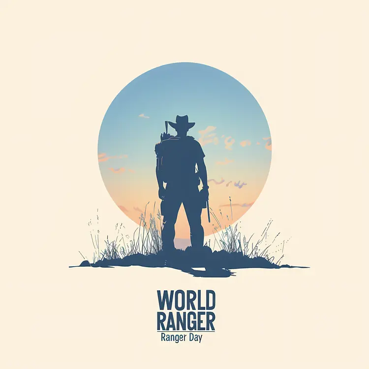 World Ranger Day Silhouette Illustration